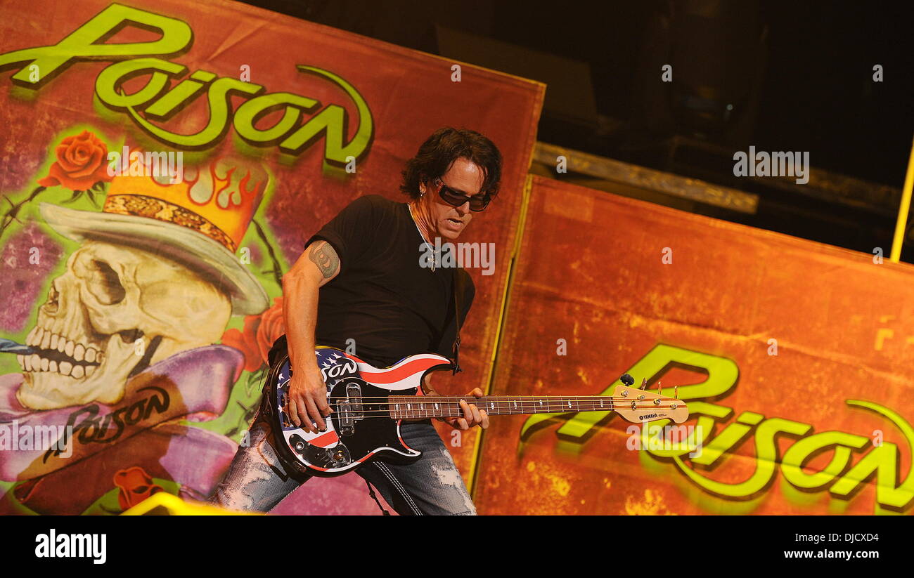 Bobby Dall Poison performs during the Rock of Ages Tour 2012 at the ...