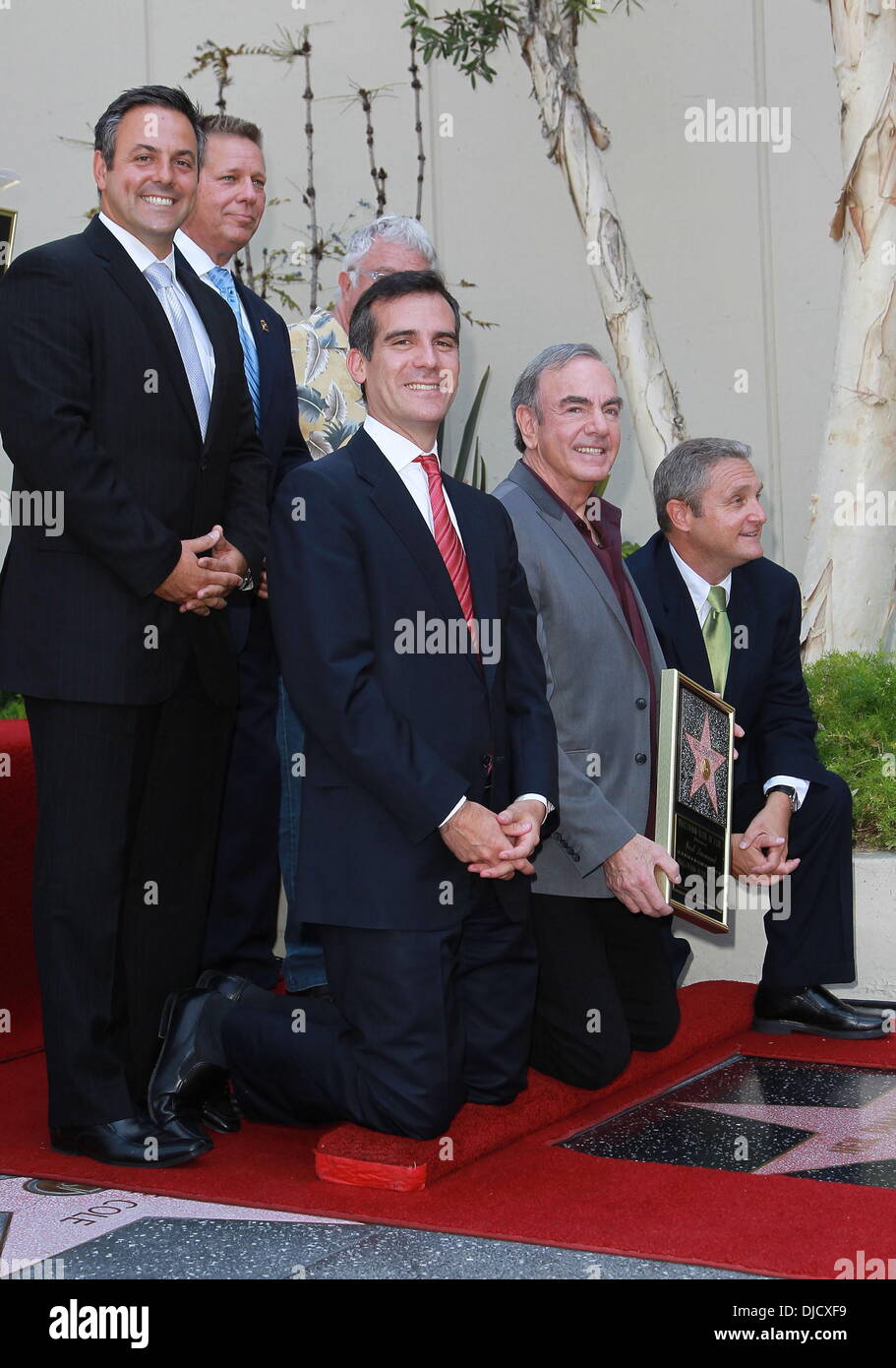 Eric Garcetti, Randy Newman, Neil Diamond Neil Diamond is honoured with ...