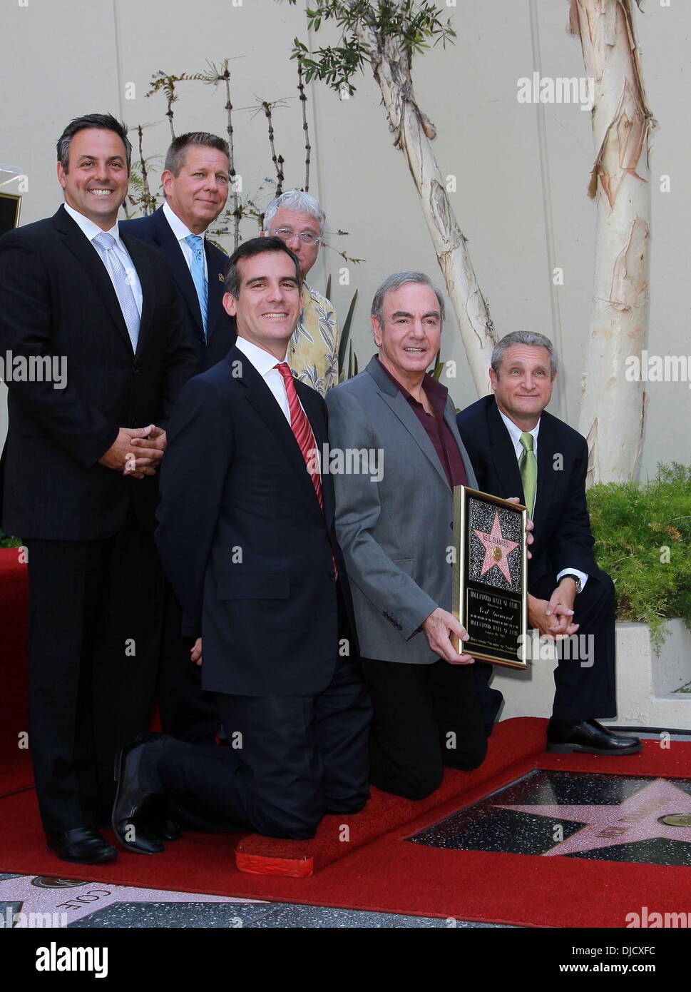 Eric Garcetti, Randy Newman, Neil Diamond Neil Diamond is honoured with ...
