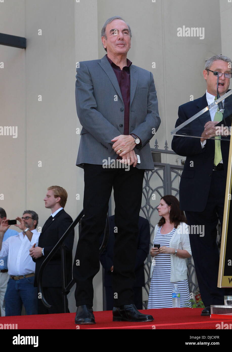 Neil Diamond is honoured with a star on the Hollywood Walk of Fame ...