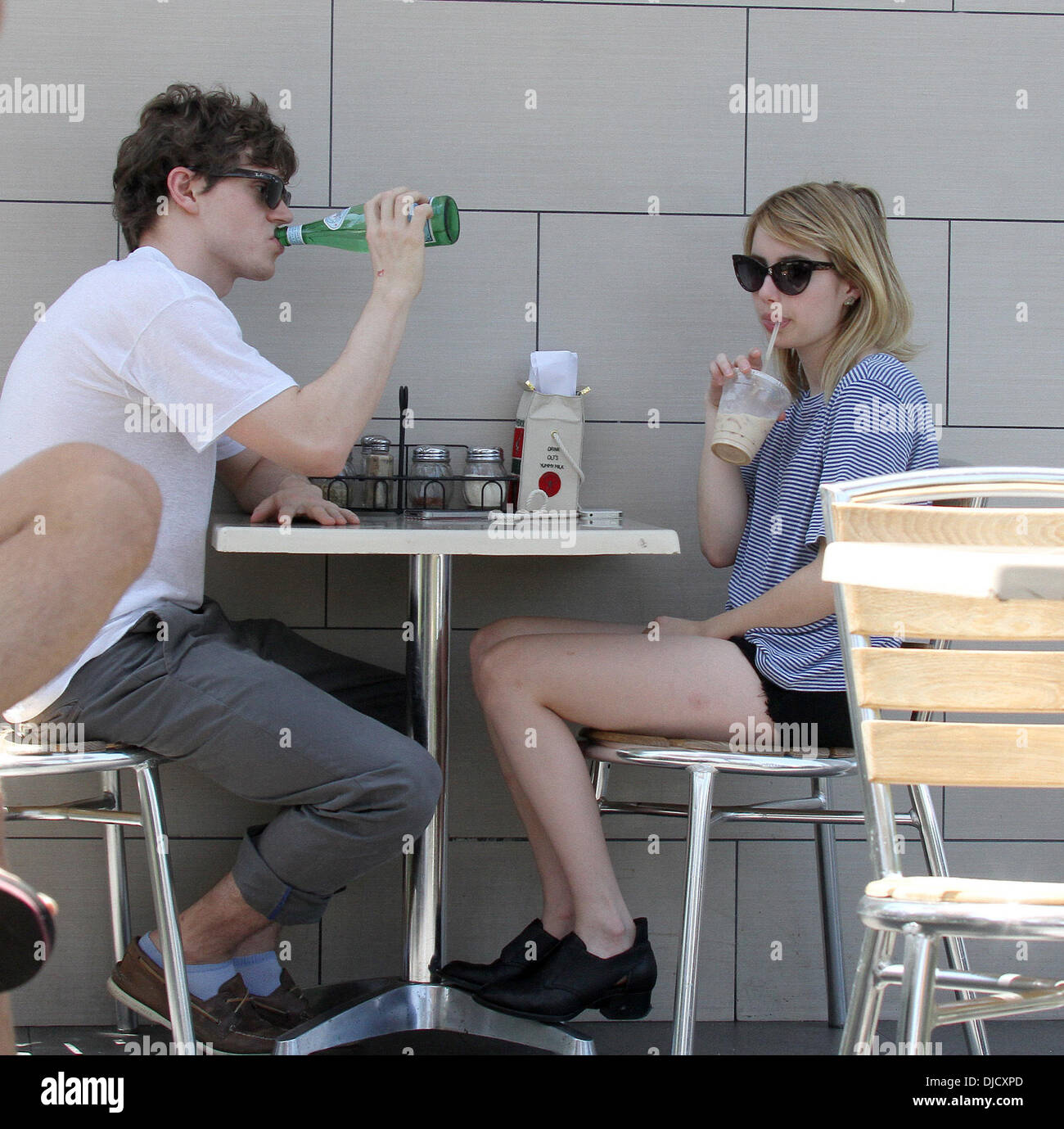 Evan Peters and Emma Roberts seen eating lunch together in Los Feliz ...