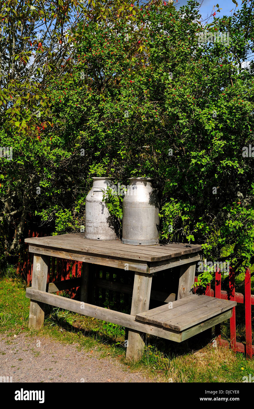 Red Milk Churns High Resolution Stock Photography and Images - Alamy