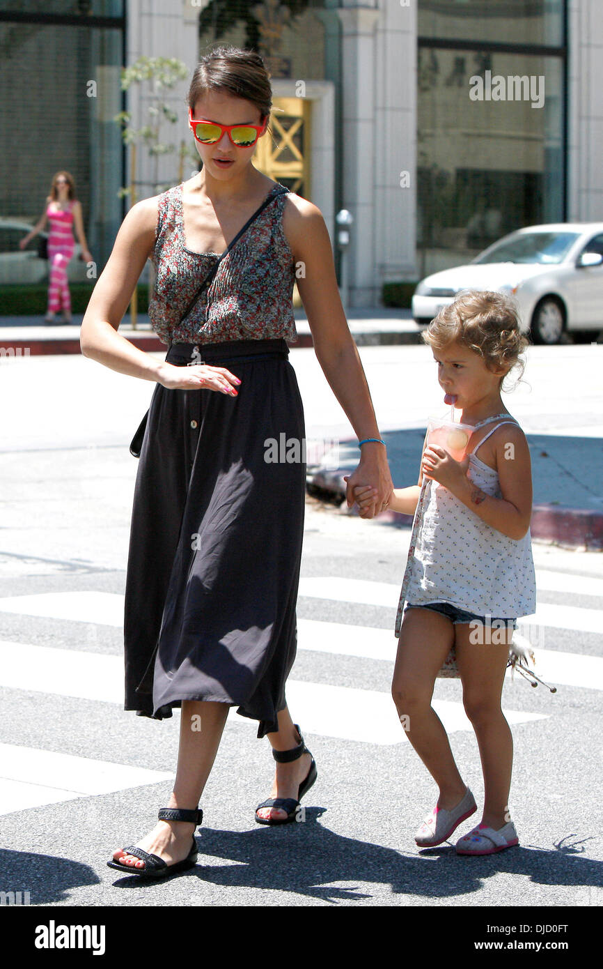 Jessica Alba And Honor Marie Warren Stock Photos & Jessica Alba And ...
