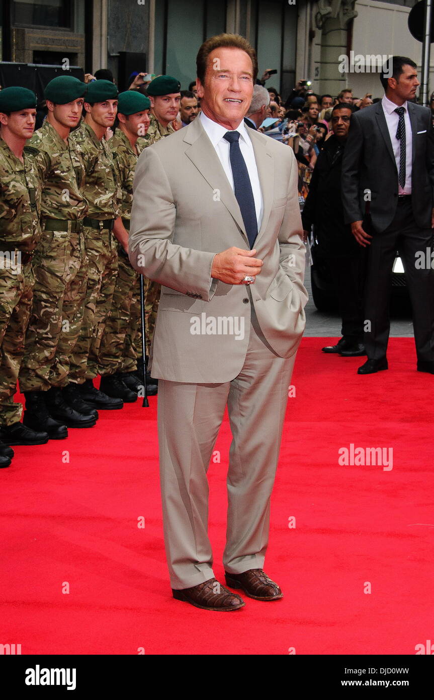 Arnold Schwarzenegger 'The Expendables 2' UK Premiere held at the ...