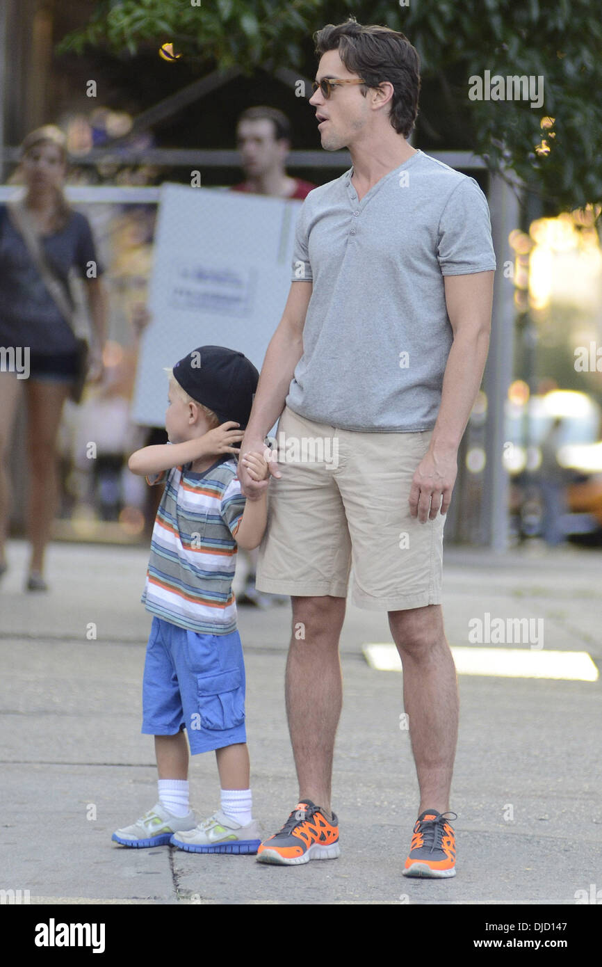 Matt Bomer seen out and about with one of his children Featuring: Matt ...