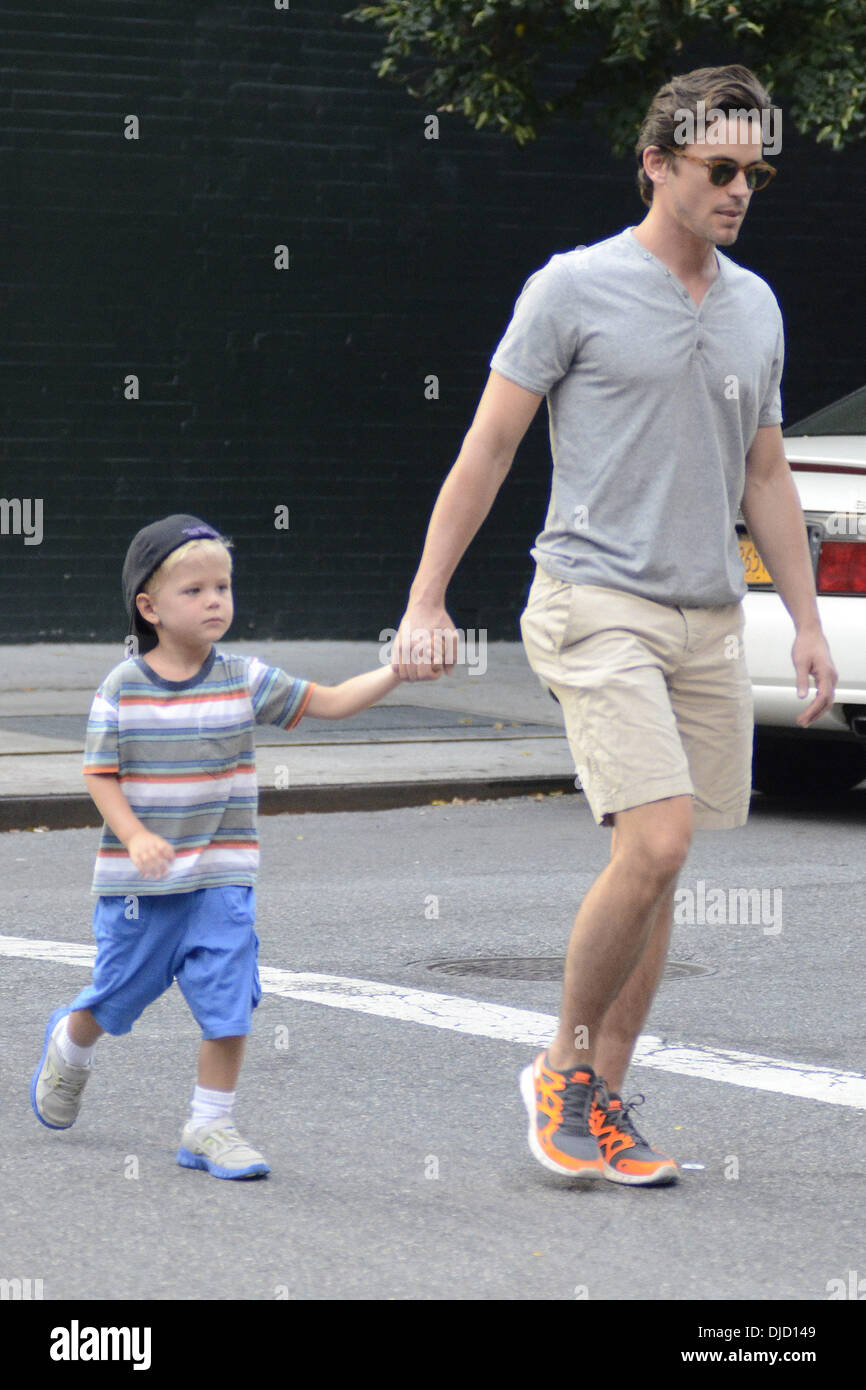 Matt Bomer seen out and about with one of his children Featuring: Matt ...
