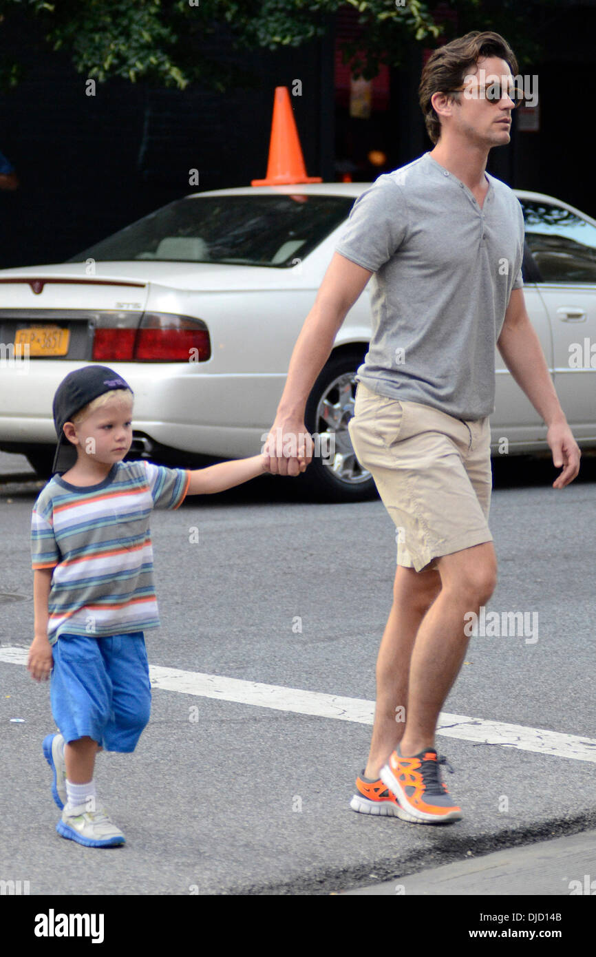 Matt Bomer seen out and about with one of his children New York City ...
