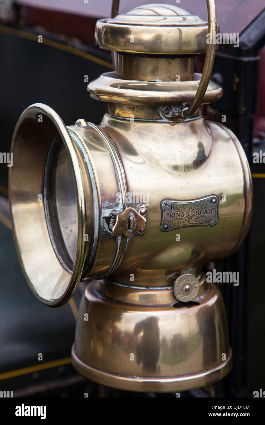 Veteran brass vehicle lamp, England, UK Stock Photo - Alamy