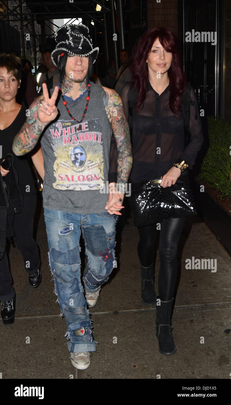 DJ Ashba Celebrities are photographed outside of their hotel in midtown ...