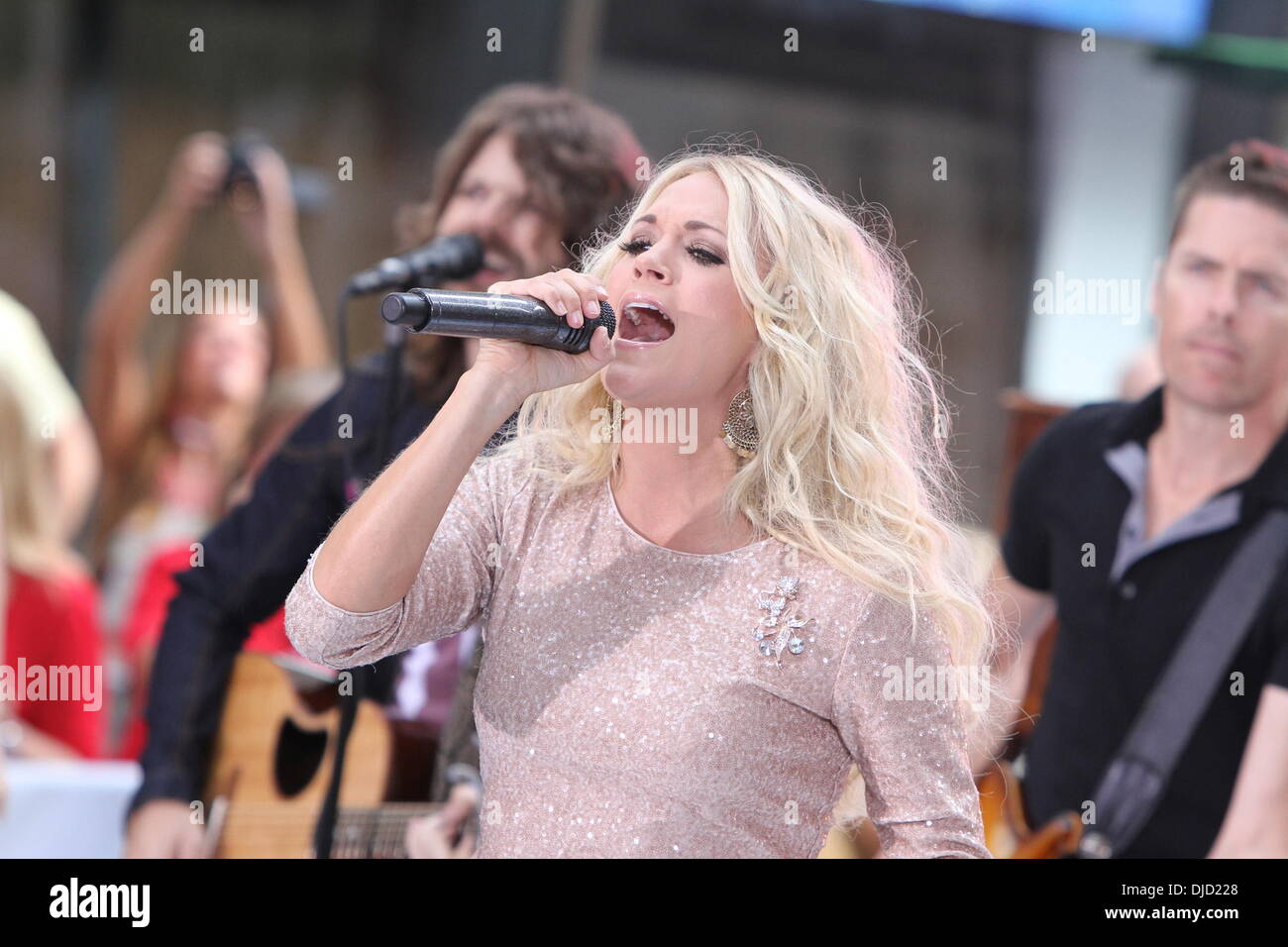 Carrie Underwood performs live at Rockefeller Plaza as part of the ...