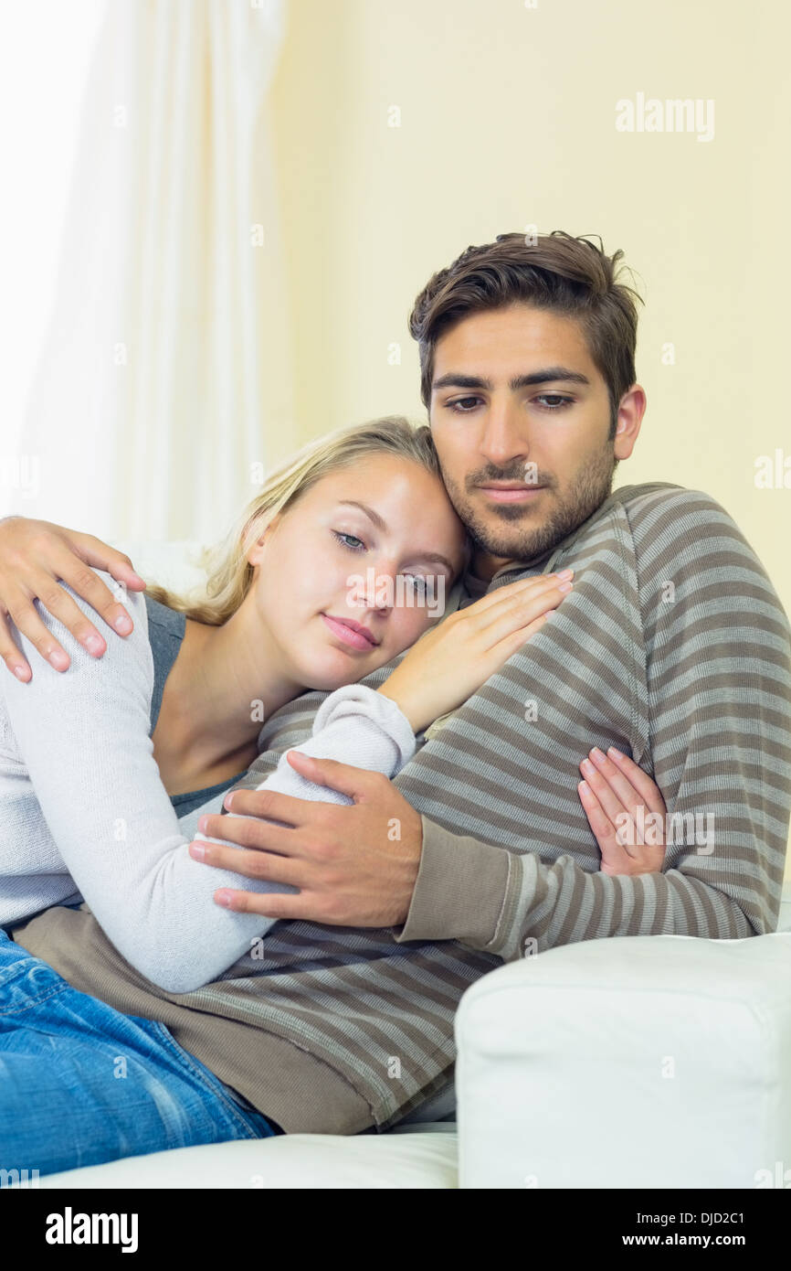 Couple relaxed sofa hi-res stock photography and images - Alamy