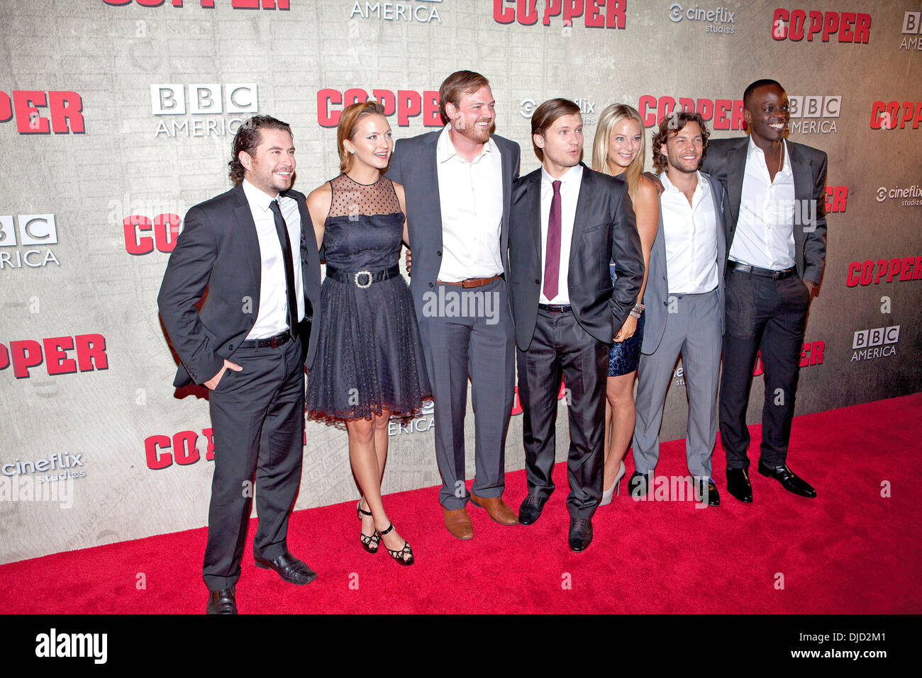 The cast of Copper Celebrities attend the premiere of BBC America's new ...
