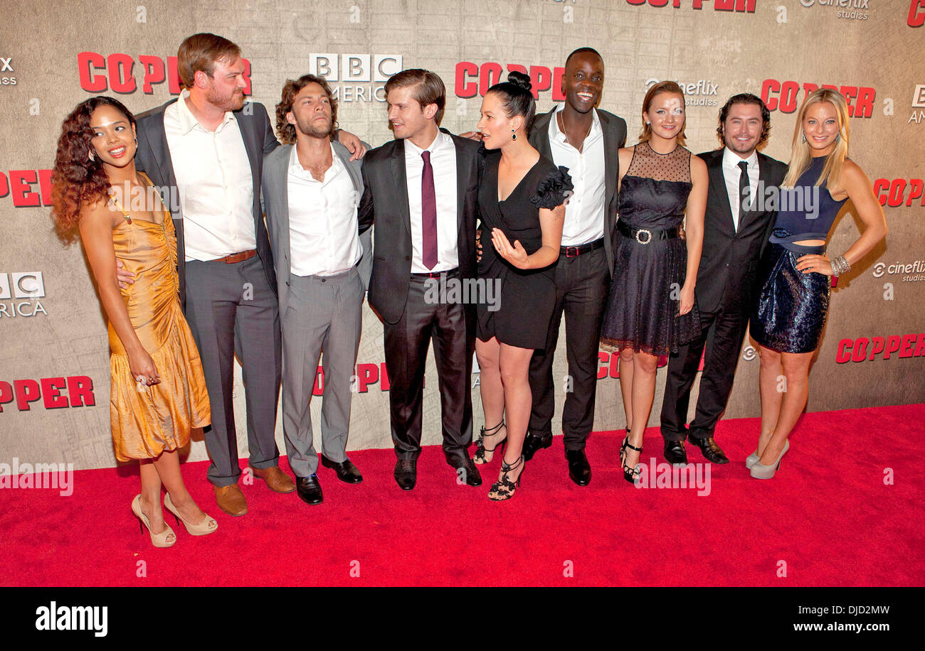 The cast of Copper Celebrities attend the premiere of BBC America's new ...