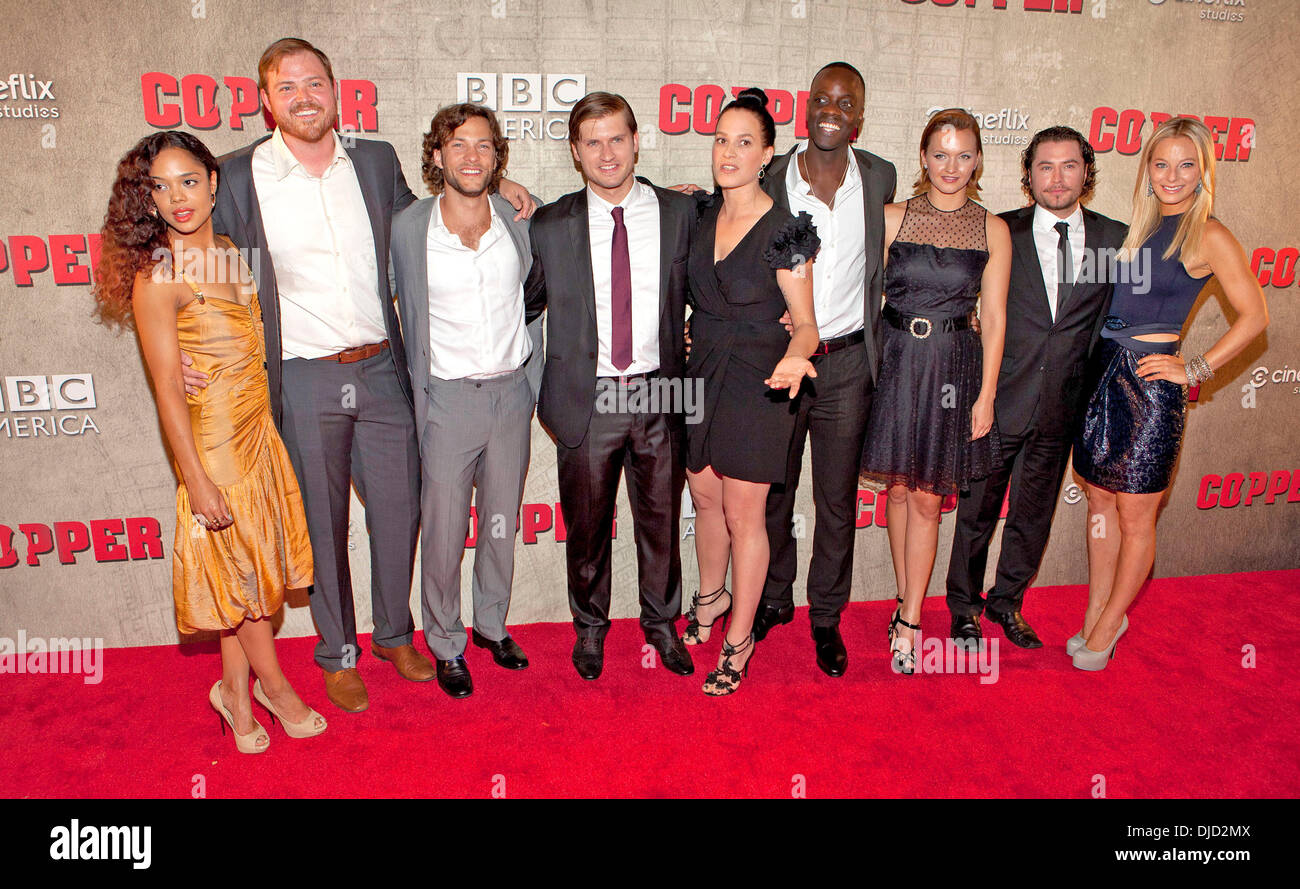 The cast of Copper Celebrities attend the premiere of BBC America's new ...