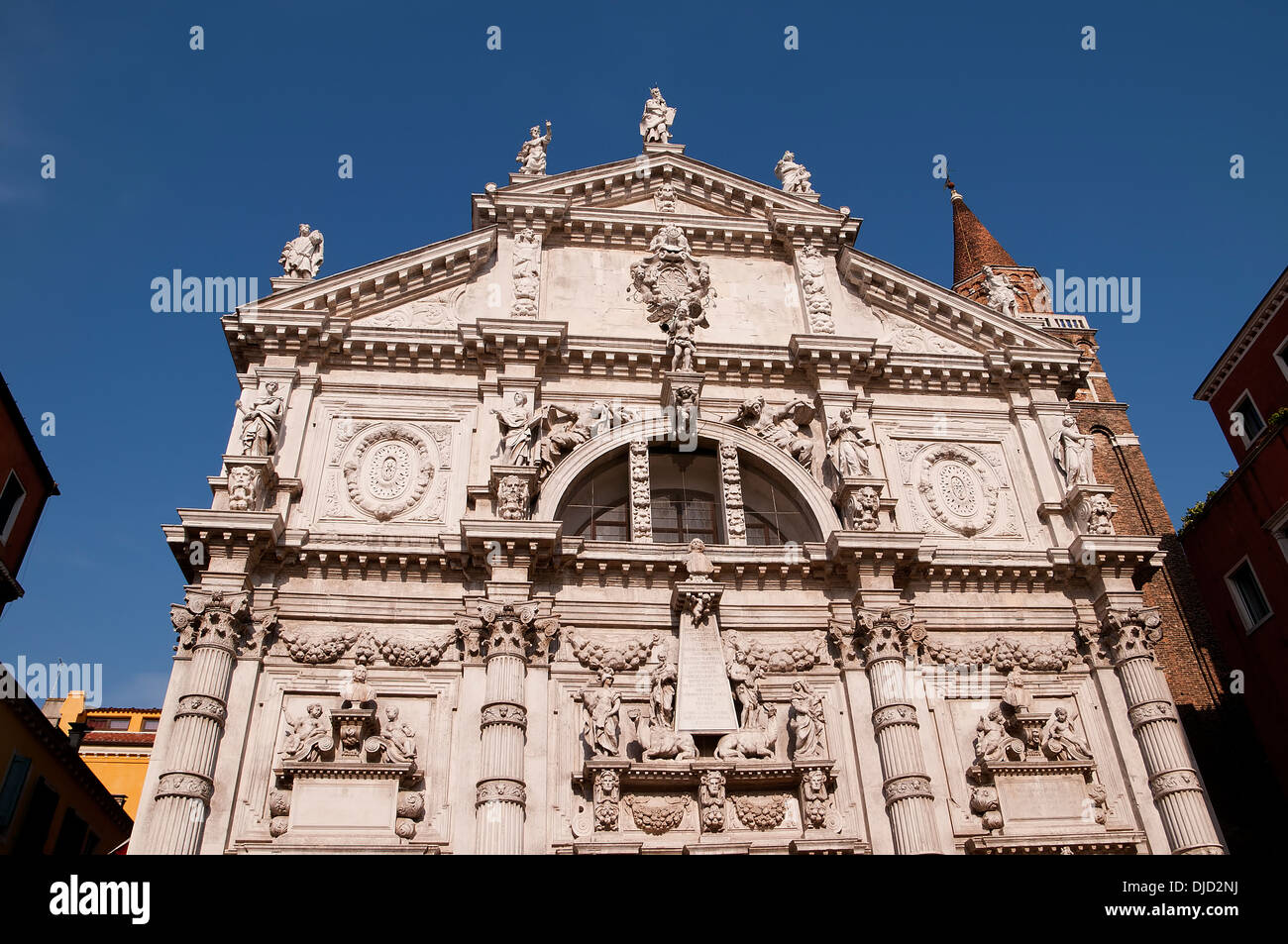 Ornate Baroque Church Facade in Venice Italy Stock Photo - Alamy
