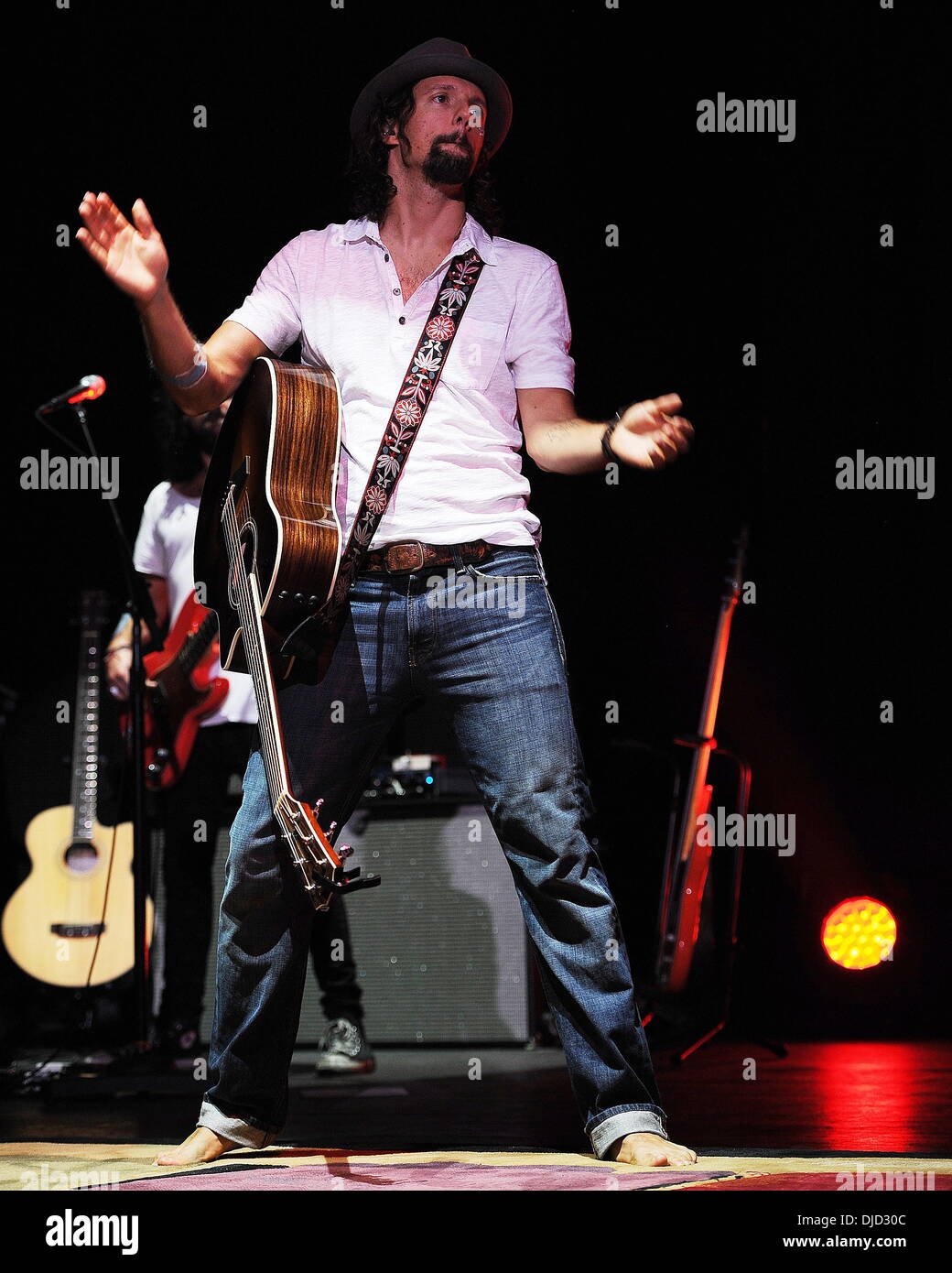 Jason Mraz performing on the 'Tour is a Four Letter Word' tour at the ...