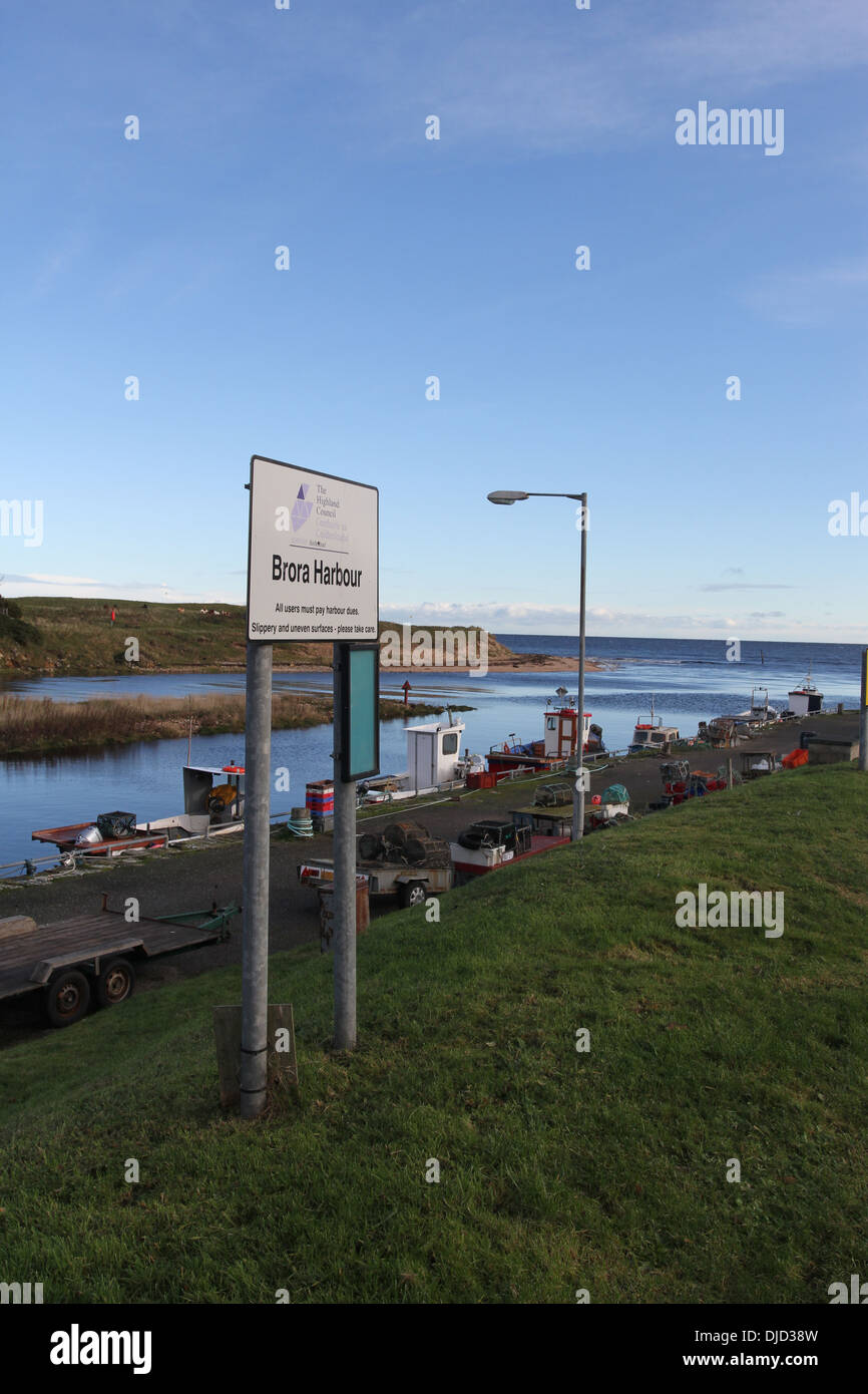 Brora harbour Scotland November 2013 Stock Photo - Alamy