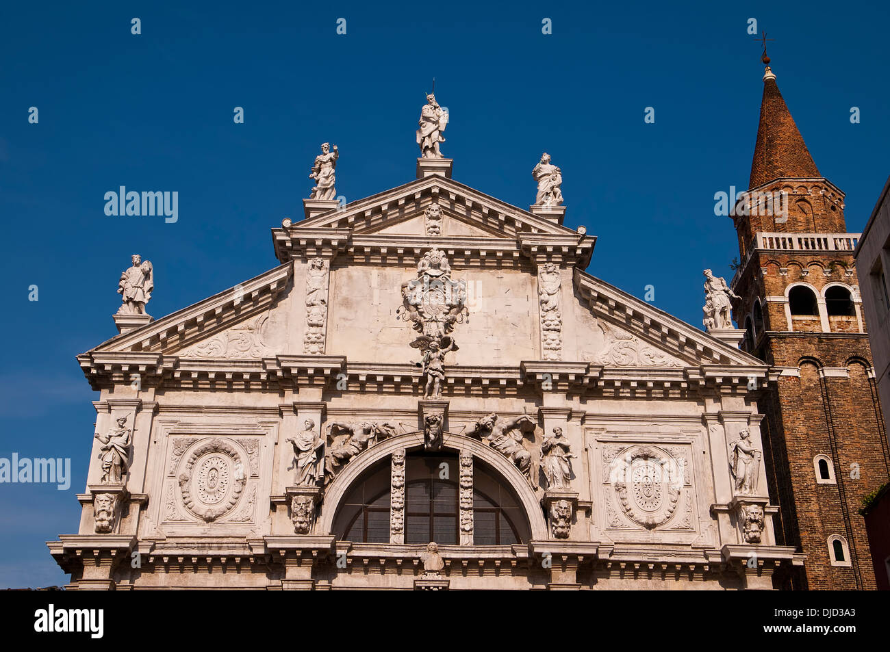 Ornate Baroque Church Facade in Venice Italy Stock Photo - Alamy