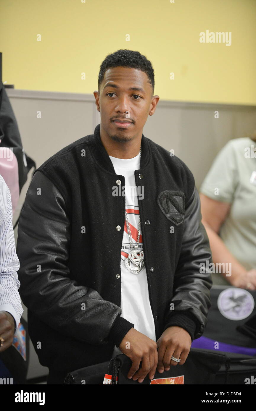 Nick Cannon attends the Office Depot Foundation event to give 10,000 ...