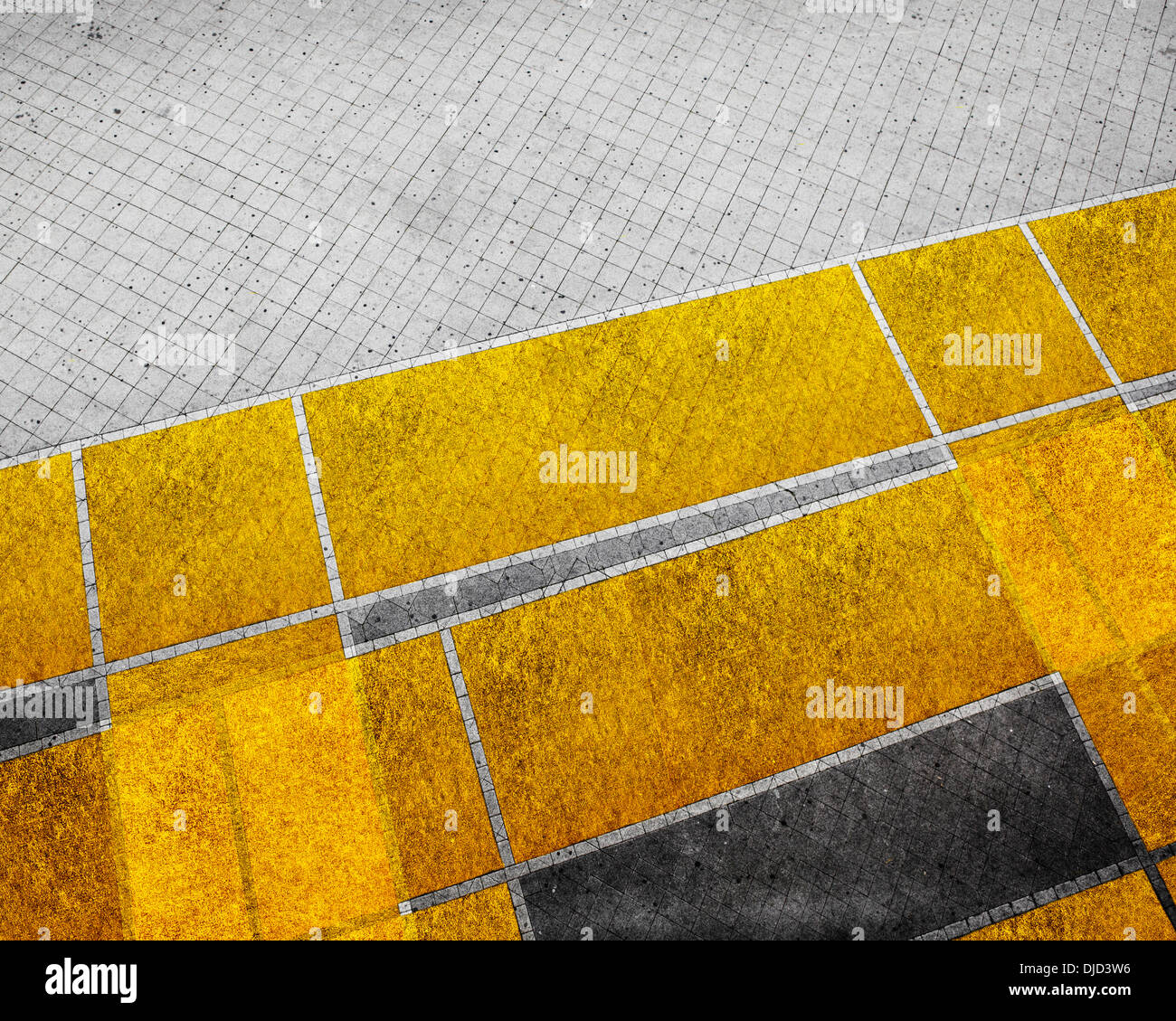 Geometrical pattern on pavement Stock Photo - Alamy