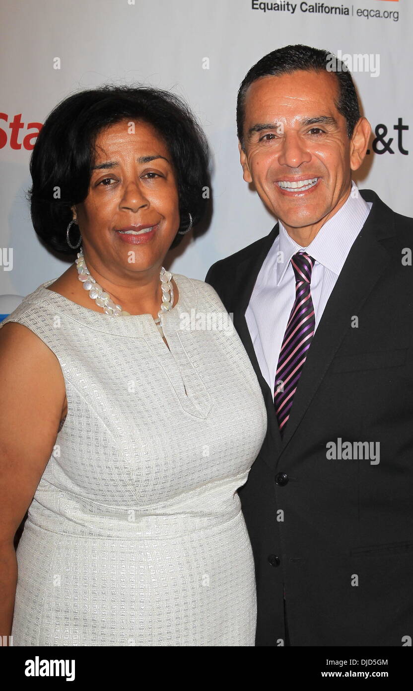 Jan Perry and Antonio Villaraigosa Equality Awards 2012, held at the ...