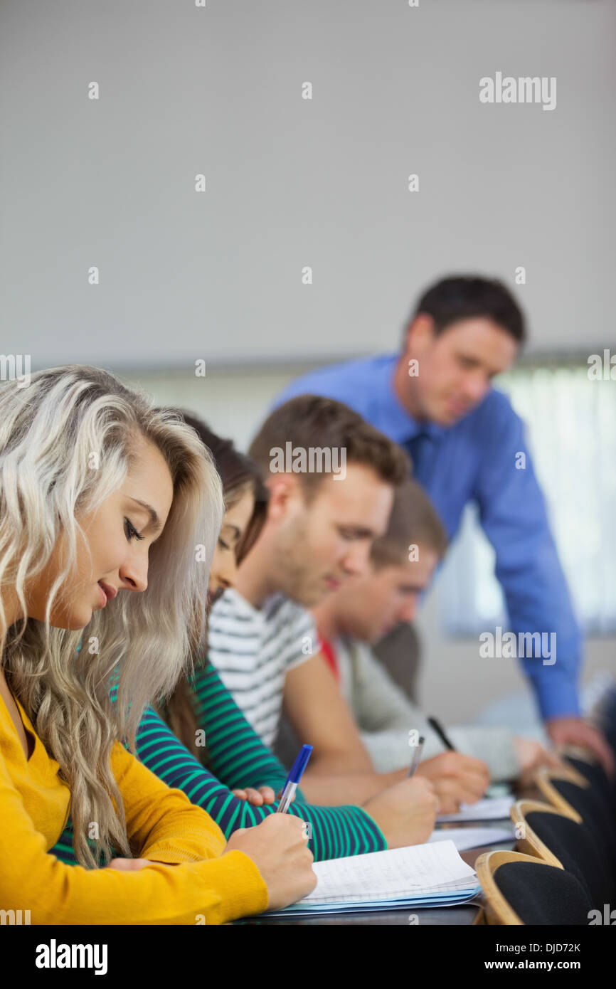 Focused students having an exam Stock Photo - Alamy