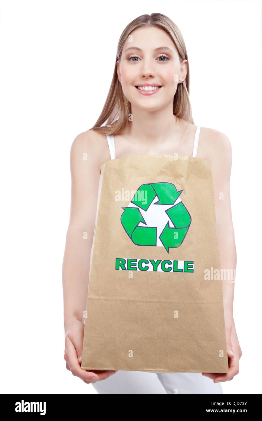 Recycle Paper Bag Stock Photo - Alamy