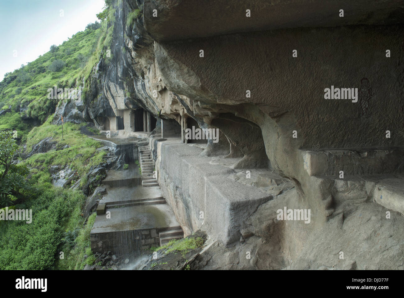 Tulja Leni. General view of the caves from North. Dist. Pune. Circa 2 ...