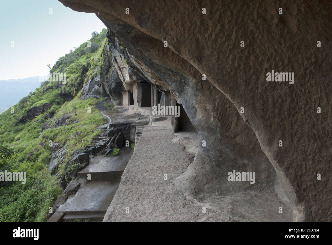 Tulja Leni. General view of the caves from North. Dist. Pune. Circa 2 ...