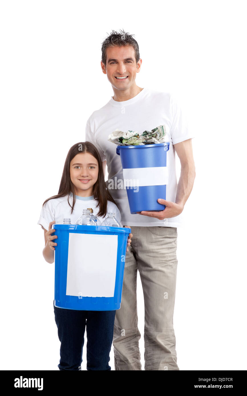 Father daughter recycling bin hi-res stock photography and images - Alamy