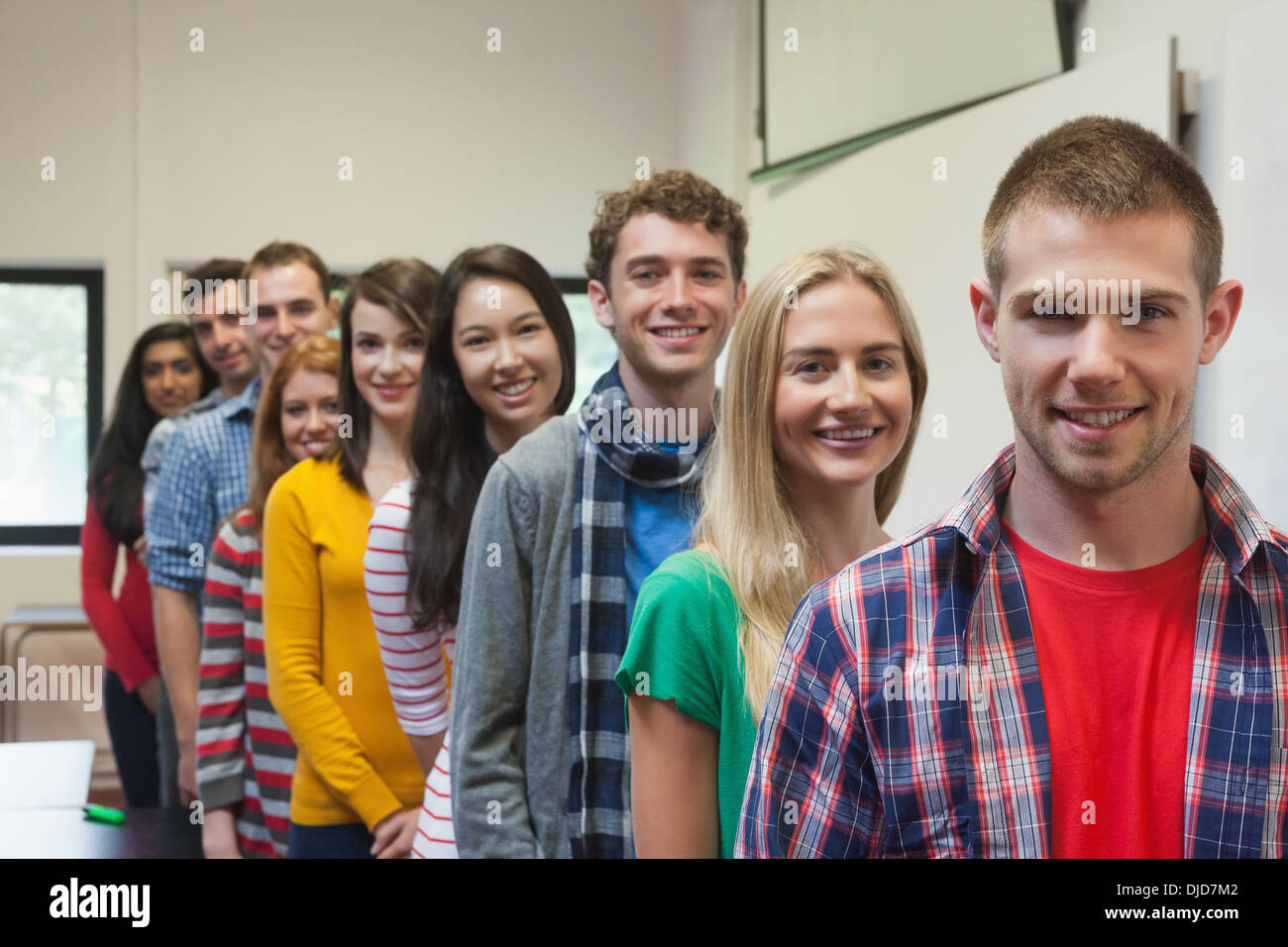 Students Standing In Line