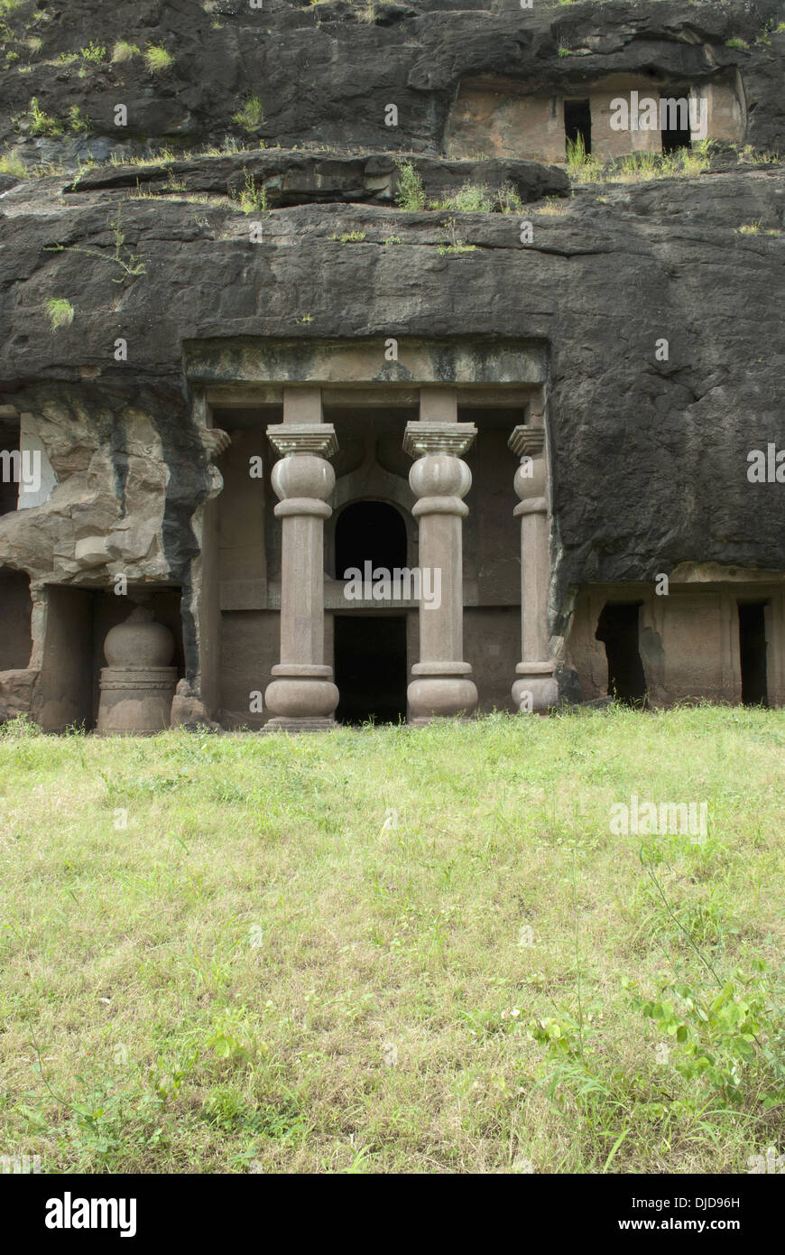 Amba-Ambika group of caves, Junnar Dist. Pune. General view of chaitya ...