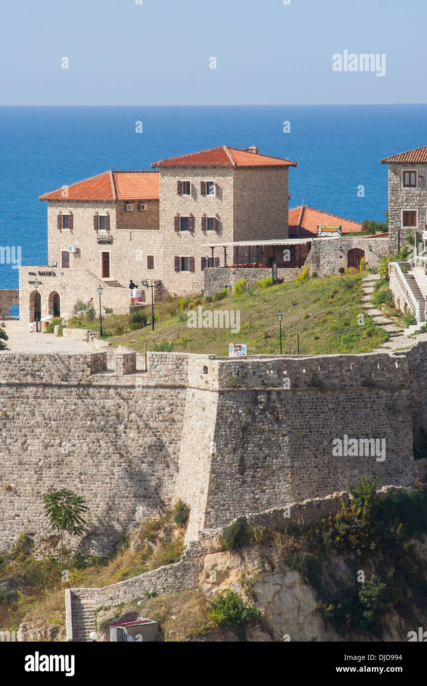 Stari Grad (Old Town) in Ulcinj, Montenegro, historically a base for ...