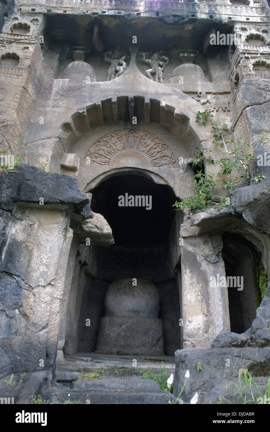 Cave chaitya facade caves maharashtra hi-res stock photography and ...