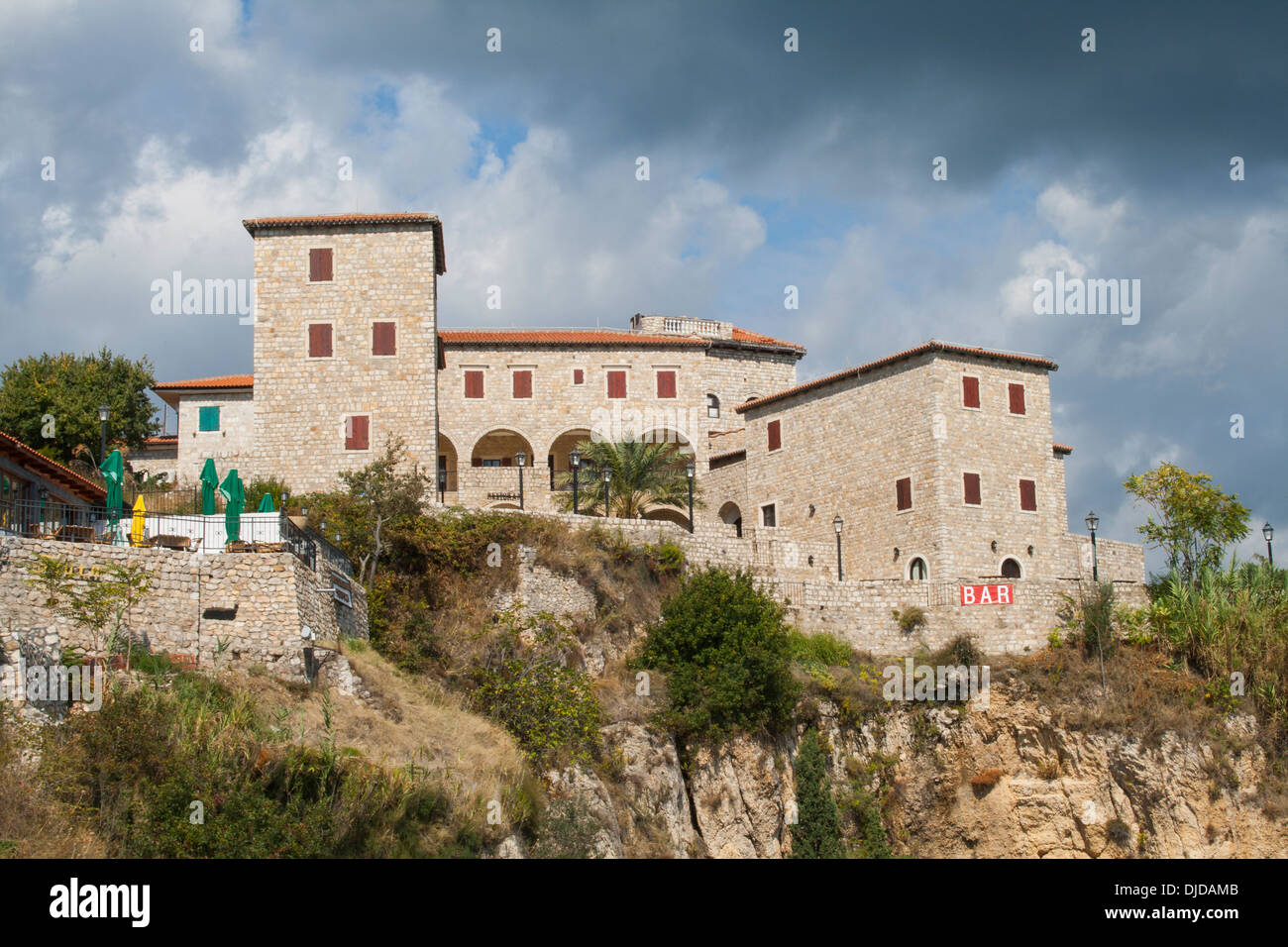 Stari Grad (Old Town) in Ulcinj, Montenegro, historically a base for ...