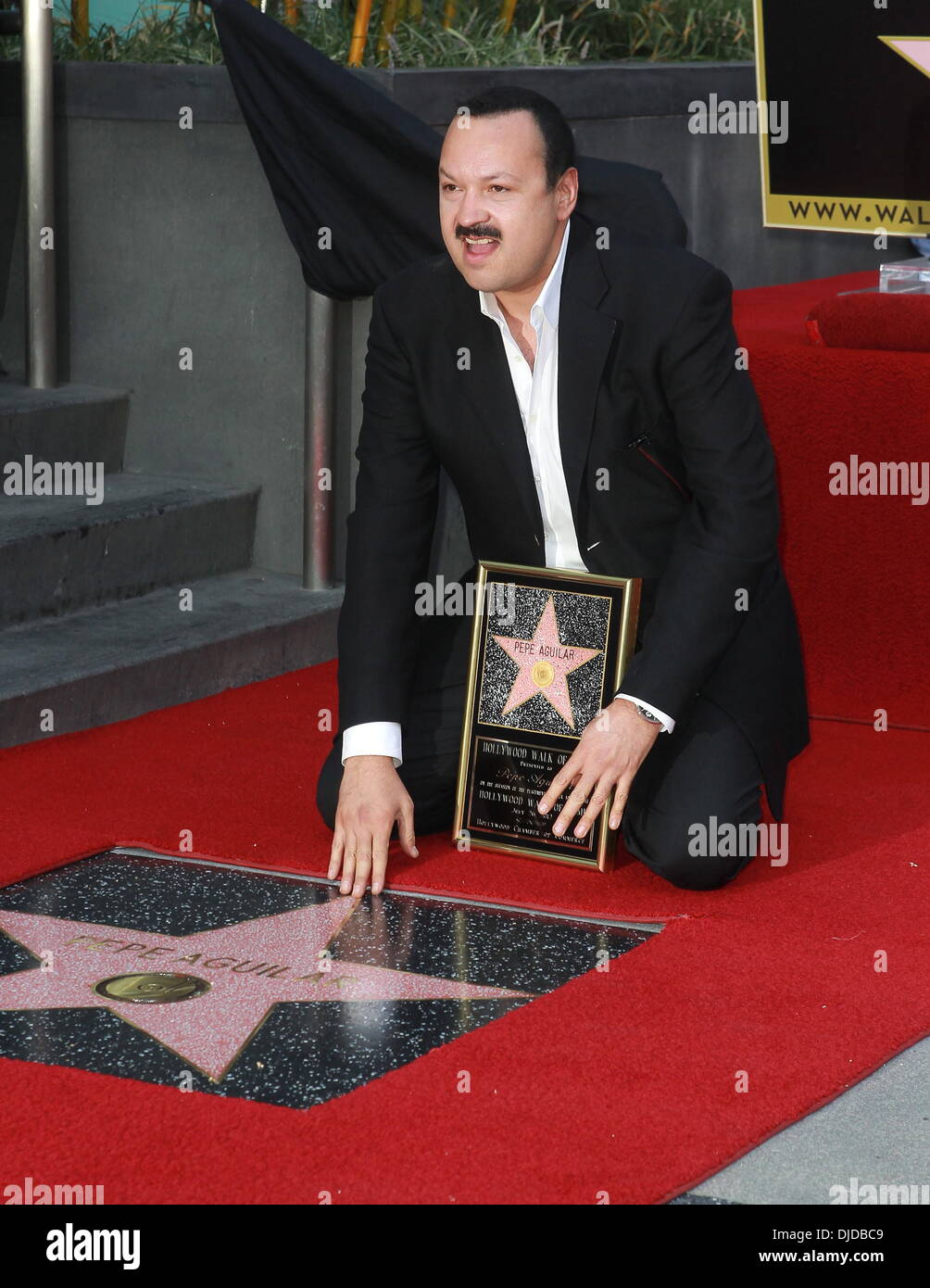 Latin singer Pepe Aguilar is honoured with a star on the Hollywood Walk ...