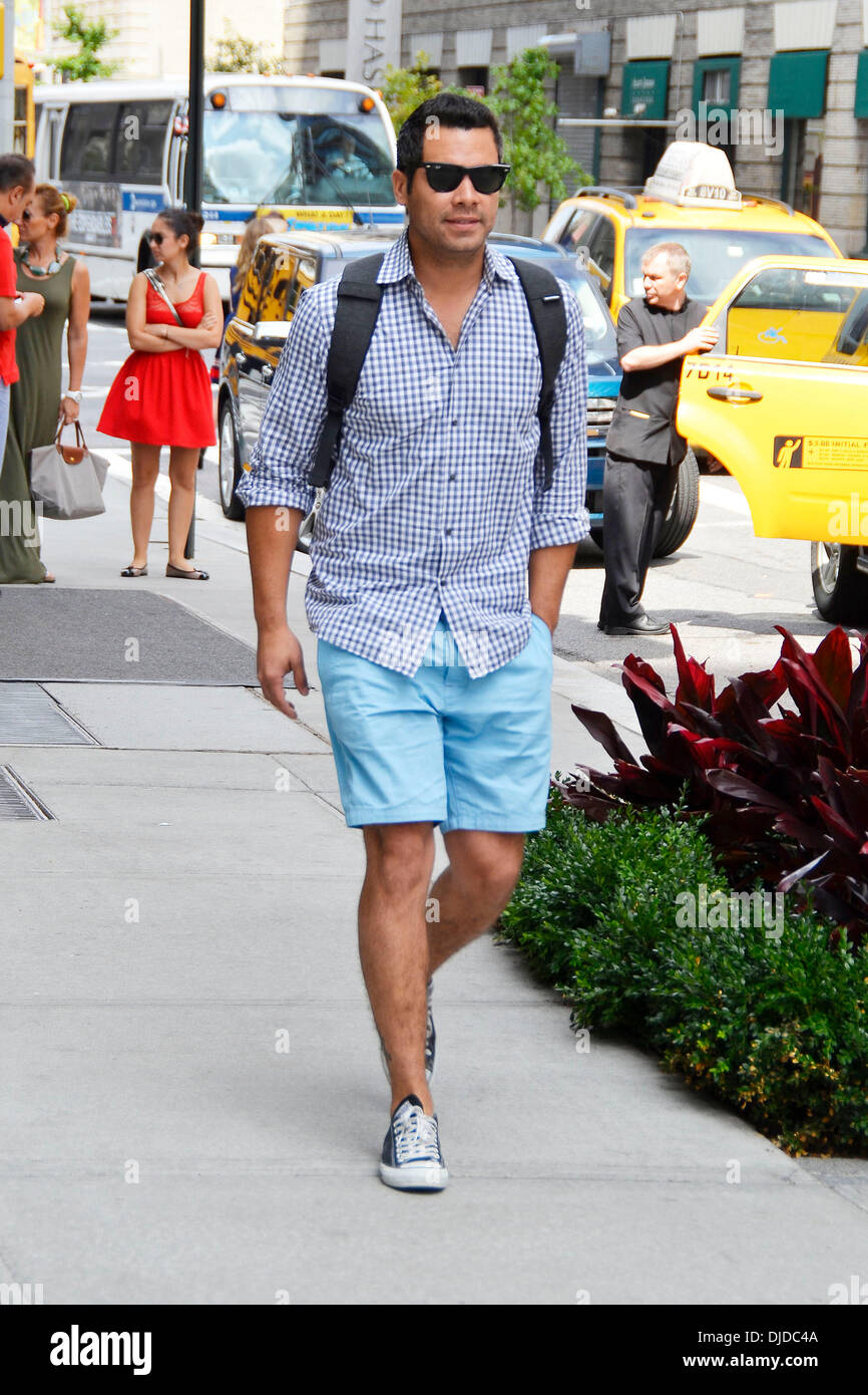 Cash Warren and his family out and about in Soho New York City, USA ...