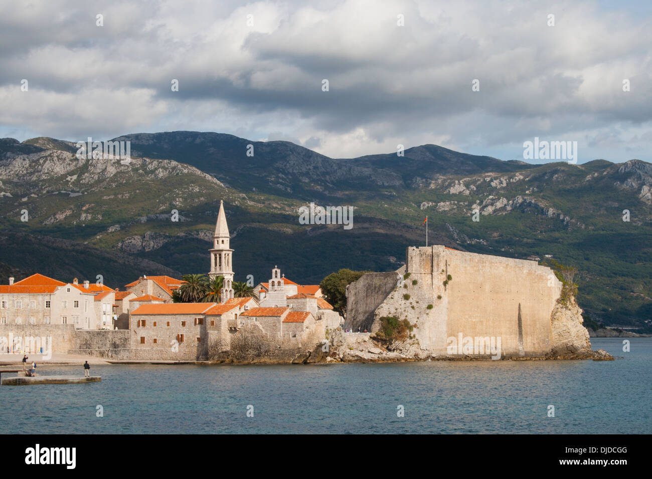 Stari Grad (Old Town) and belfry of Sveti Ivan (St John's) Church ...