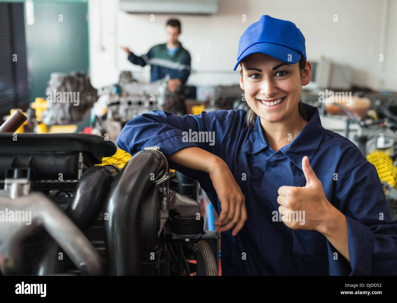 Young engineer showing thumbs up hi-res stock photography and images ...