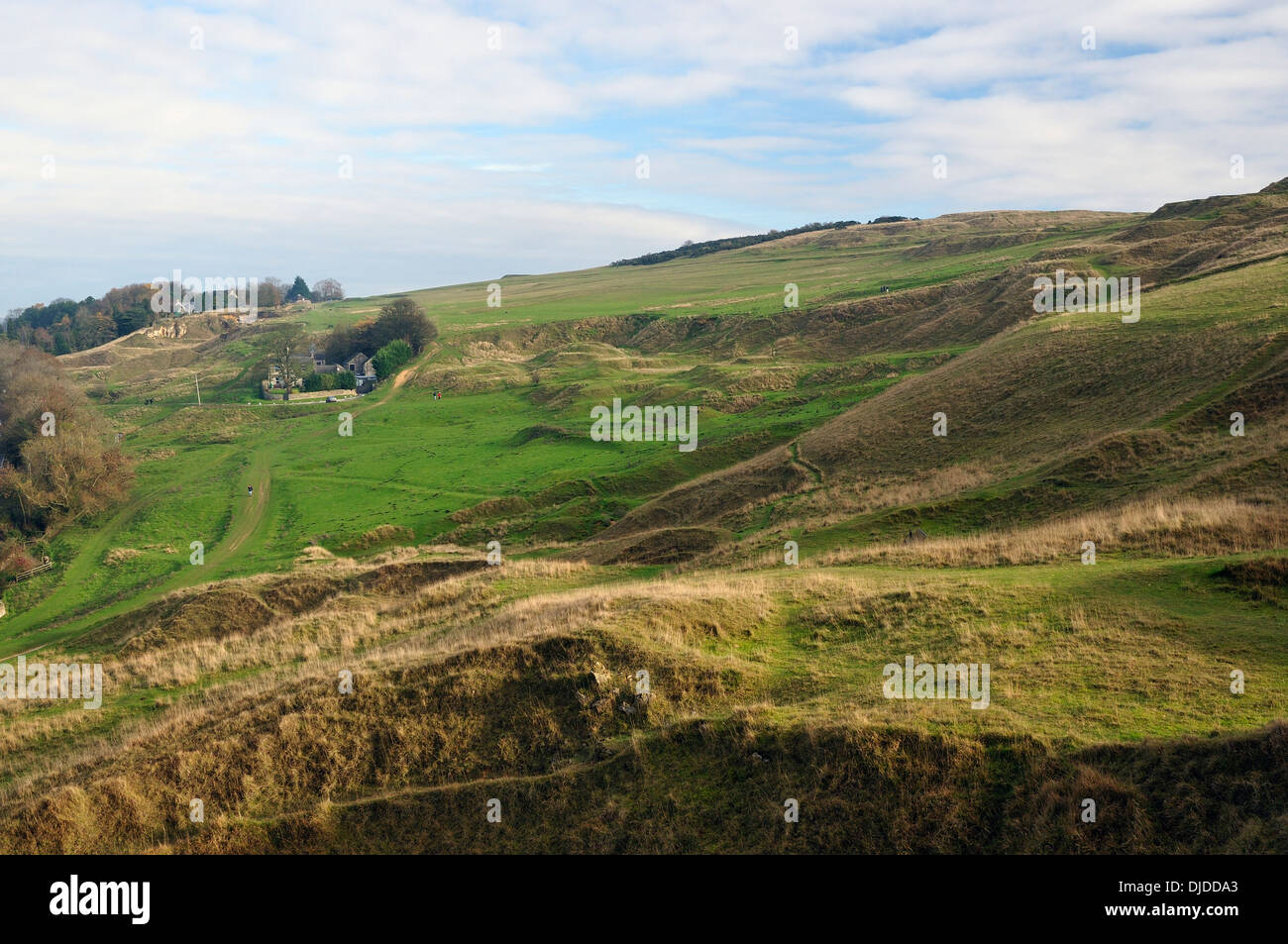 Ancient Earthworks on Cleeve Common, Gloucestershire Stock Photo - Alamy