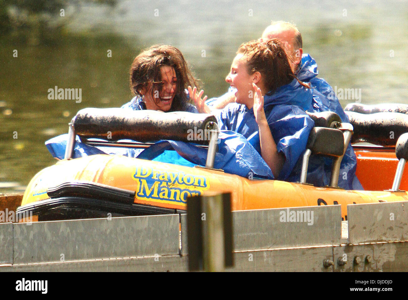 Michelle Keegan and her family spend the day at Drayton Manor theme ...