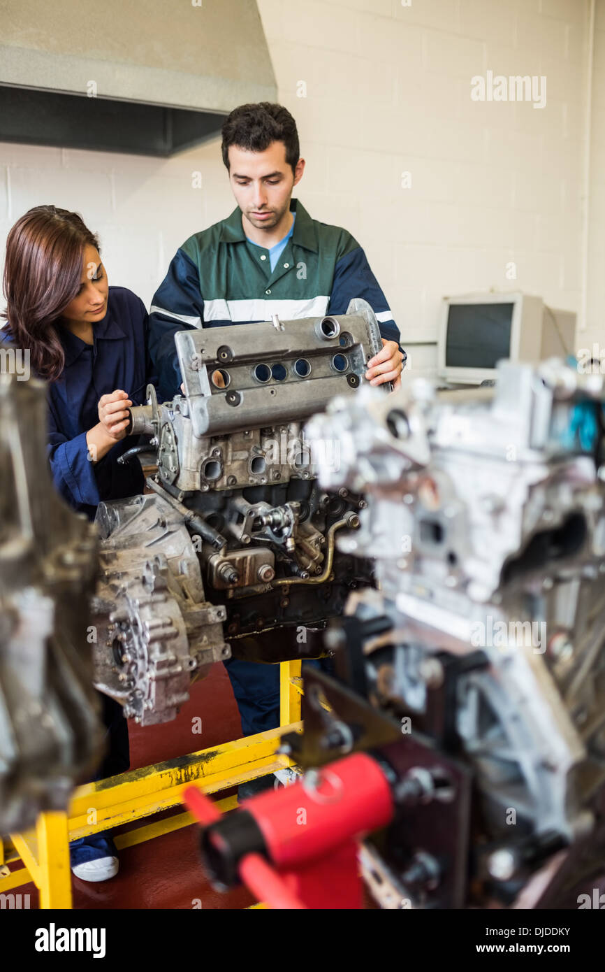 Focused caucasian male instructor female hi-res stock photography and ...