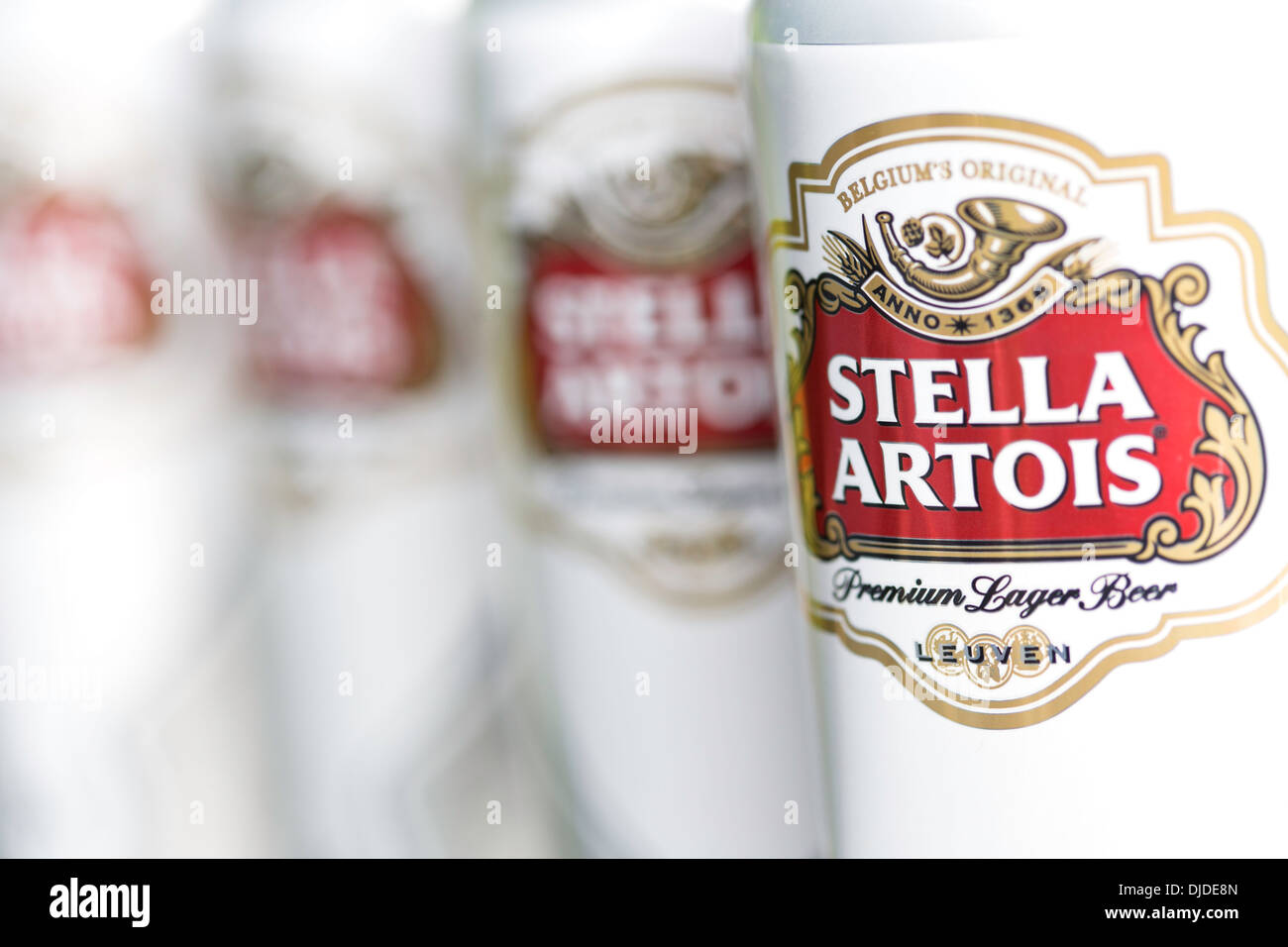 Stella lager cans, England, UK Stock Photo - Alamy