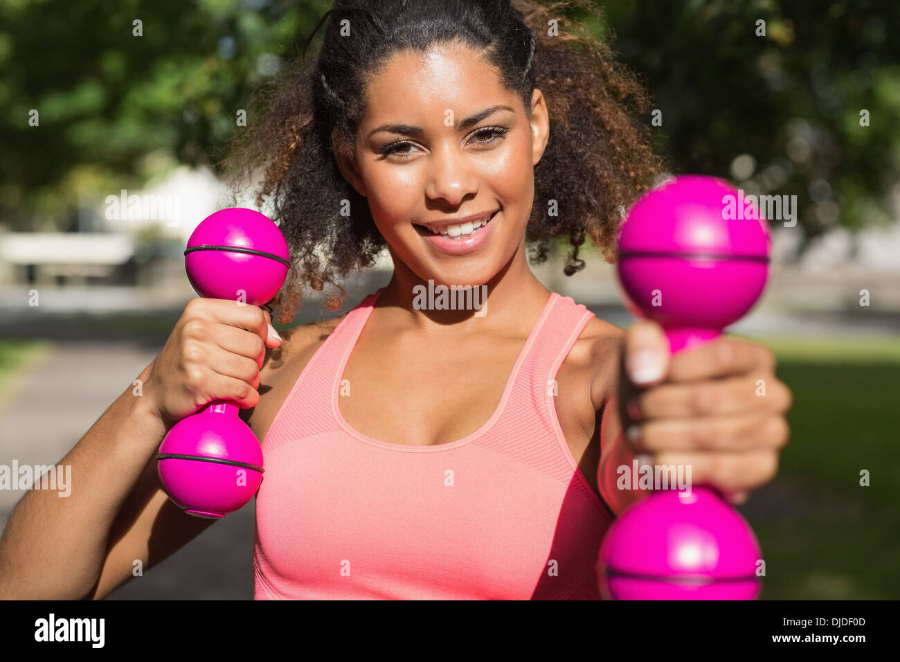 Happy fit young woman hi-res stock photography and images - Alamy