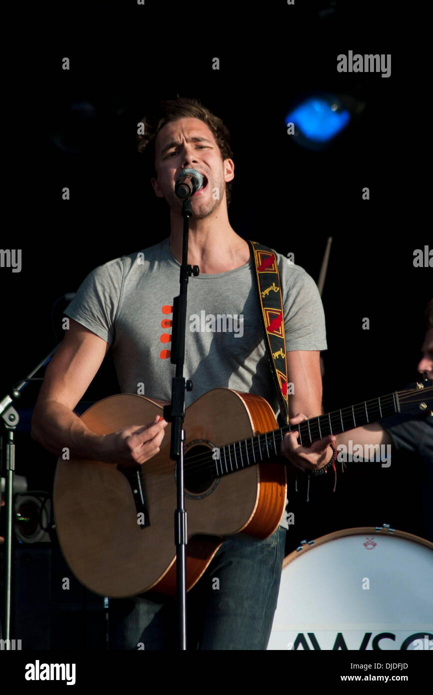 Lawson lead singer, Andrew Christopher Brown BT London Live Hyde Park ...