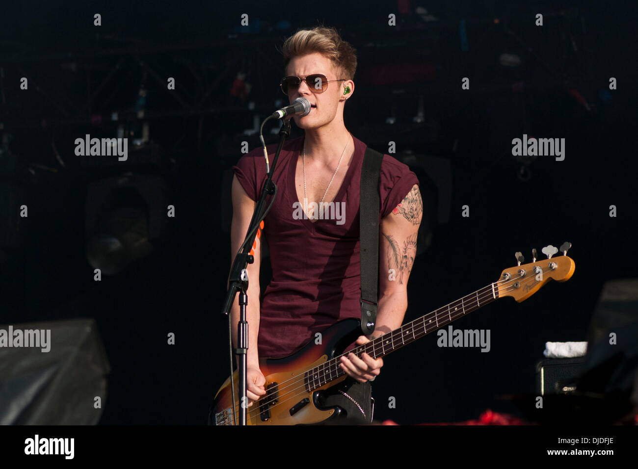 Lawson bassist, Ryan Gary Fletcher BT London Live Hyde Park ...