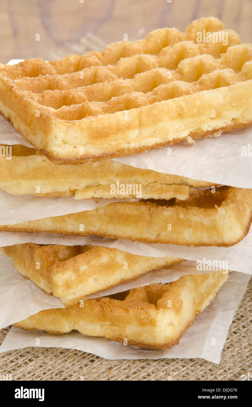 home made waffle on some kitchen paper Stock Photo - Alamy