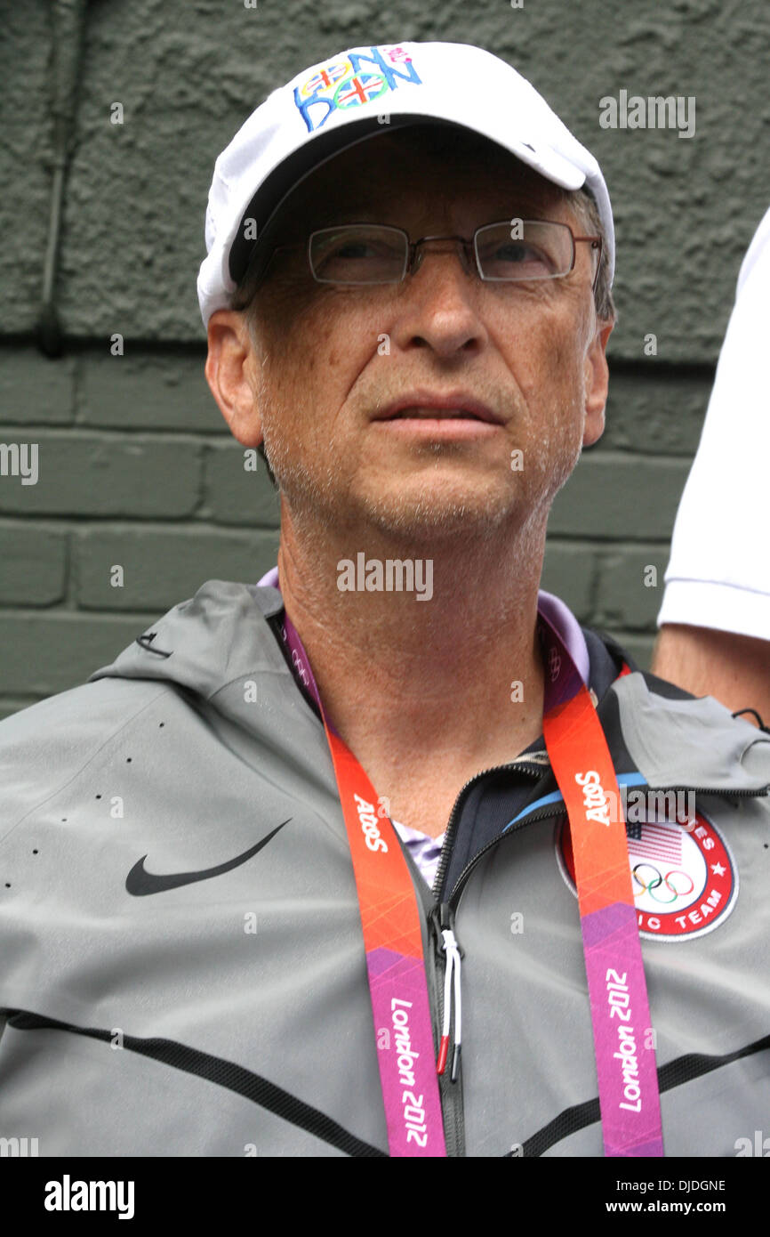 Bill Gates 2012 London Olympics Women's Tennis Competition held at ...