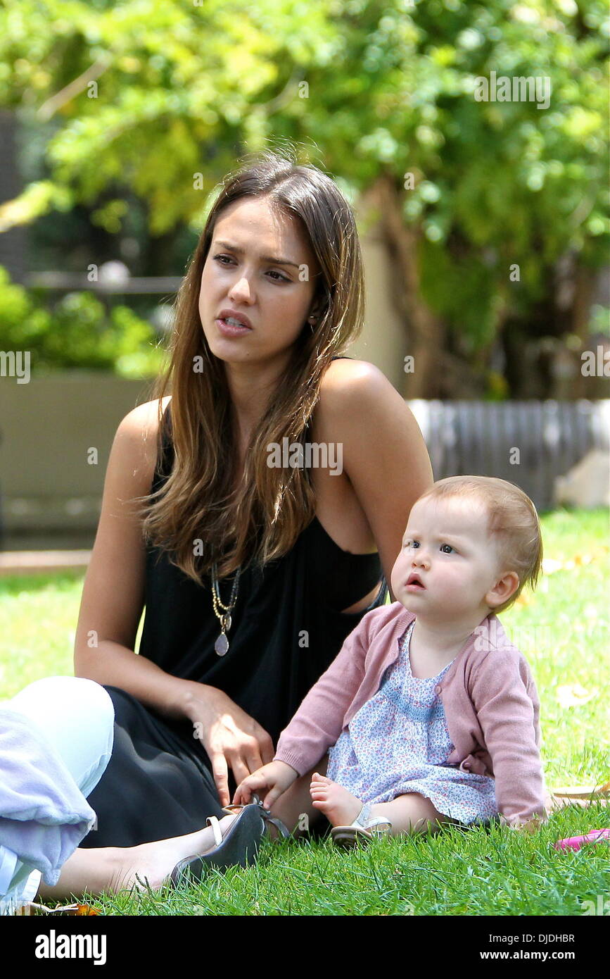Jessica Alba and Haven Garner Warren Jessica Alba spending time with ...
