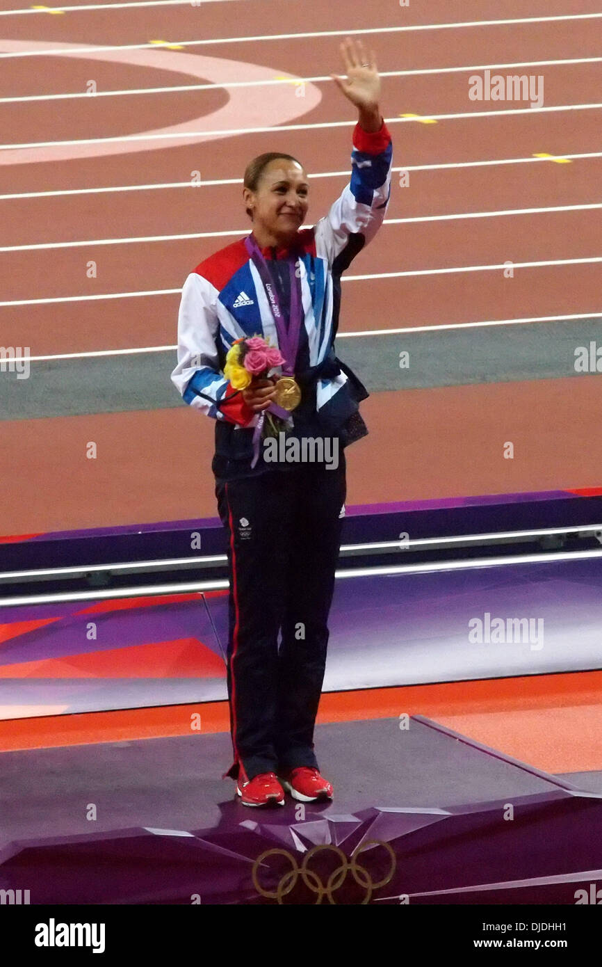 Jessica Ennis of Great Britain won gold in heptathlon attends track and ...